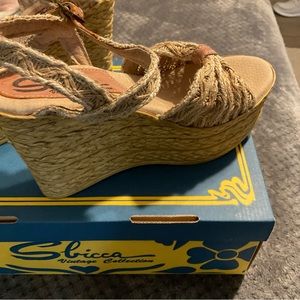 Sbicca | Shoes | Sbicca Vintage Wedge Nib Color Natural 45 In Heel ...